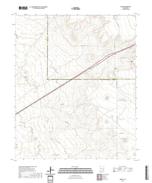 US Topo 7.5-minute map for Kenna NM – American Map Store