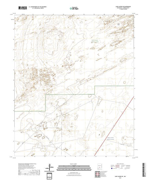 US Topo 7.5-minute map for Lake Lucero NE NM – American Map Store