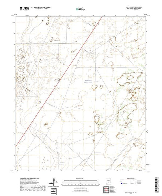 US Topo 7.5-minute map for Lake Lucero SE NM – American Map Store