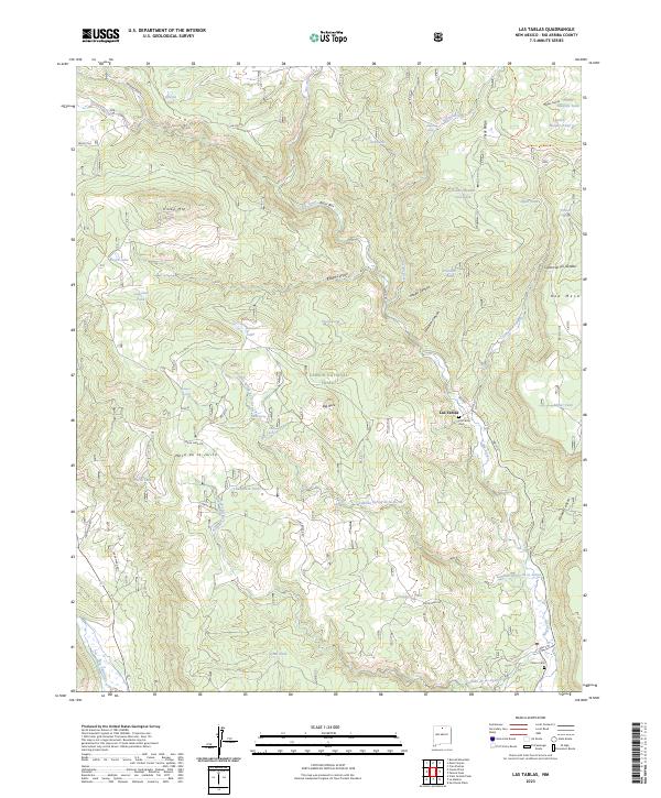 US Topo 7.5-minute map for Las Tablas NM – American Map Store