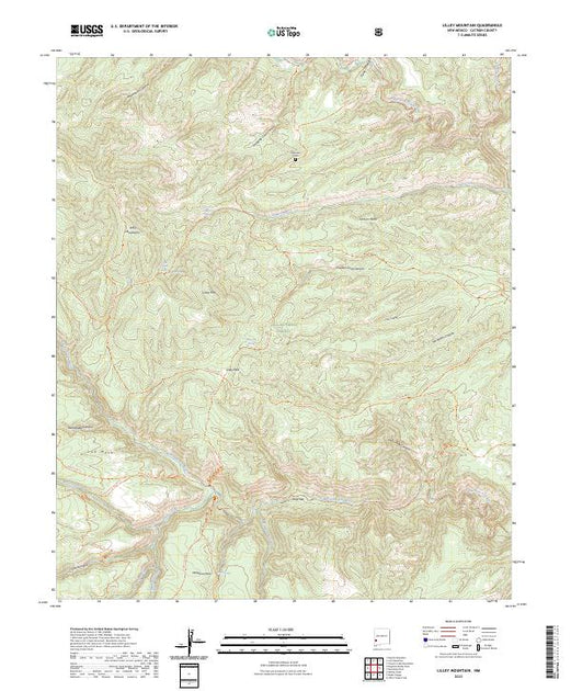 US Topo 7.5-minute map for Lilley Mountain NM – American Map Store