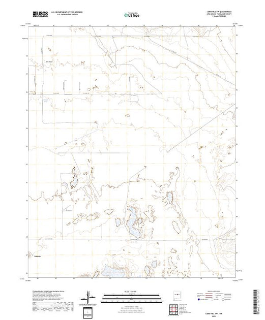 US Topo 7.5-minute map for Lobo Hill SW NM – American Map Store