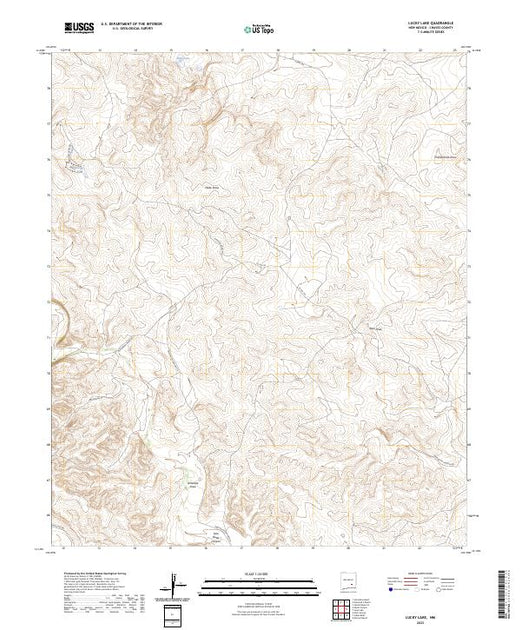 US Topo 7.5-minute map for Lucky Lake NM – American Map Store