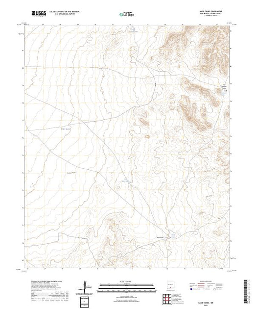 US Topo 7.5-minute map for Mack Tanks NM – American Map Store