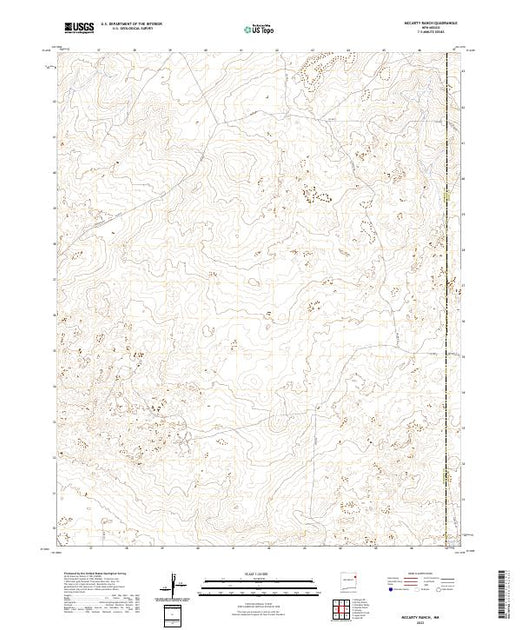 US Topo 7.5-minute map for McCarty Ranch NM – American Map Store