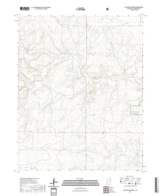 US Topo 7.5-minute map for McLaughlin Bridge NM – American Map Store