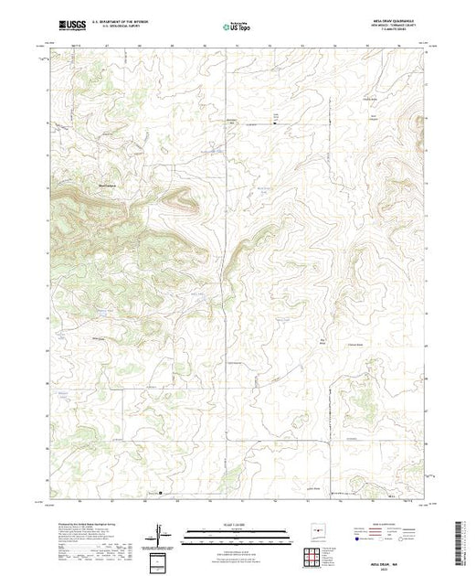 US Topo 7.5-minute map for Mesa Draw NM – American Map Store