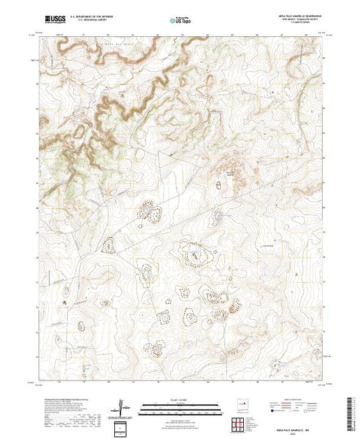 US Topo 7.5-minute map for Mesa Palo Amarillo NM – American Map Store