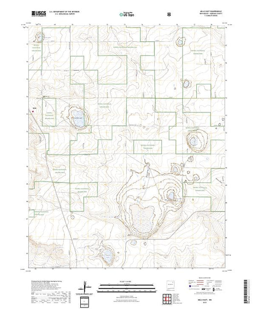 US Topo 7.5-minute map for Mills East NM – American Map Store
