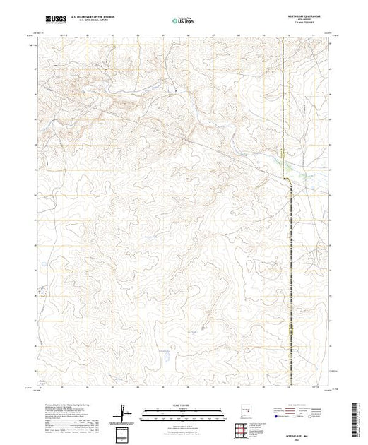 US Topo 7.5-minute map for North Lake NM – American Map Store