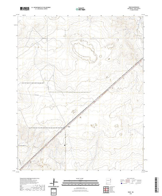 US Topo 7.5-minute map for Obar NM – American Map Store