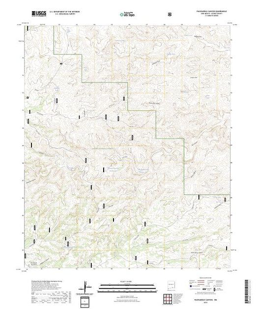 US Topo 7.5-minute map for Packsaddle Canyon NM – American Map Store
