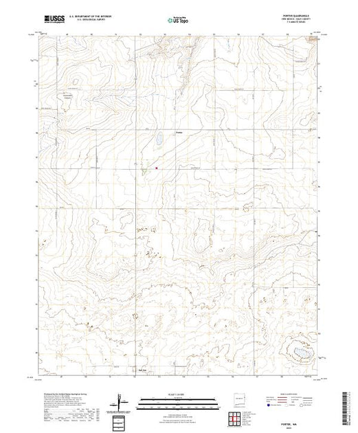 US Topo 7.5-minute map for Porter NM – American Map Store