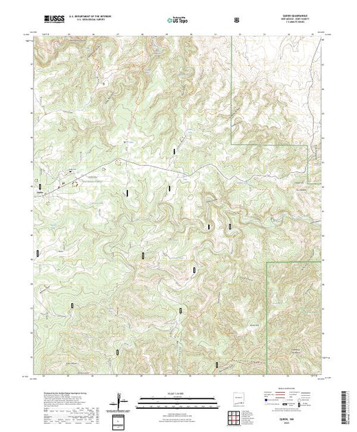 US Topo 7.5-minute map for Queen NM – American Map Store