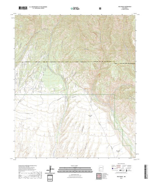 US Topo 7.5-minute map for Rice Ranch NM – American Map Store