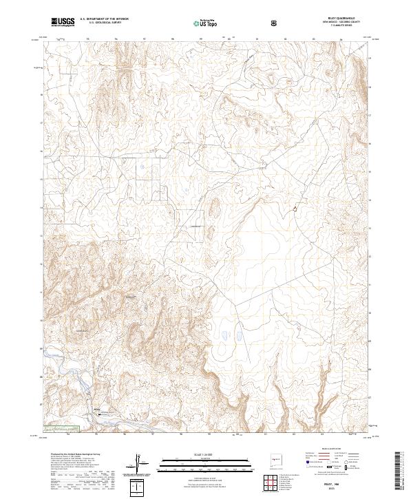 US Topo 7.5-minute map for Riley NM – American Map Store