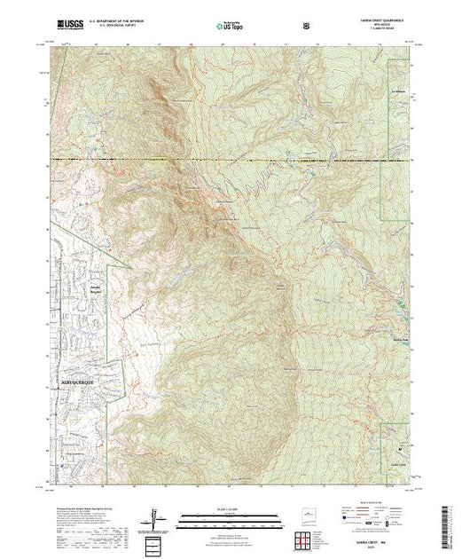 US Topo 7.5-minute map for Sandia Crest NM – American Map Store