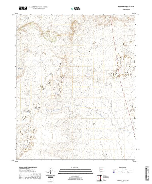 US Topo 7.5-minute map for Thompson Ranch NM – American Map Store