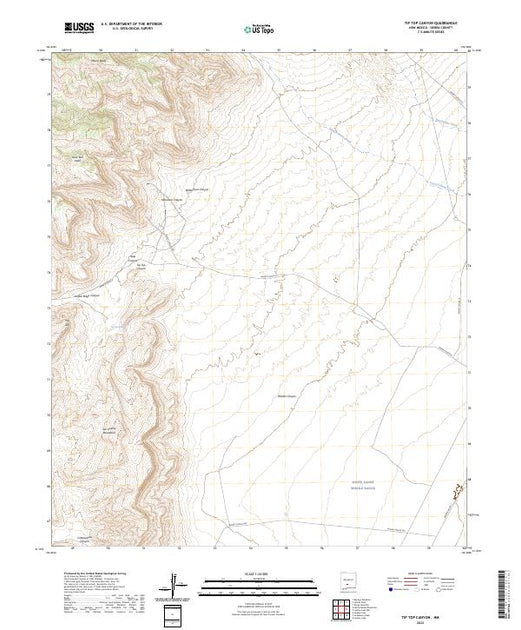 US Topo 7.5-minute map for Tip Top Canyon NM – American Map Store