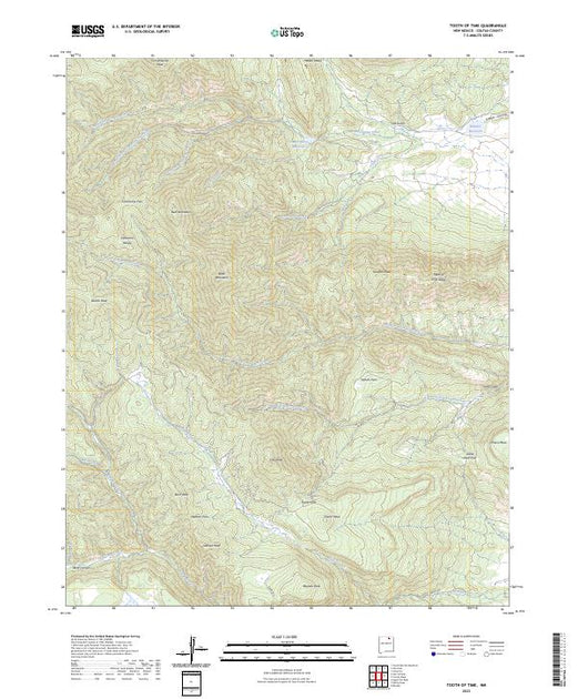 US Topo 7.5-minute map for Tooth of Time NM – American Map Store