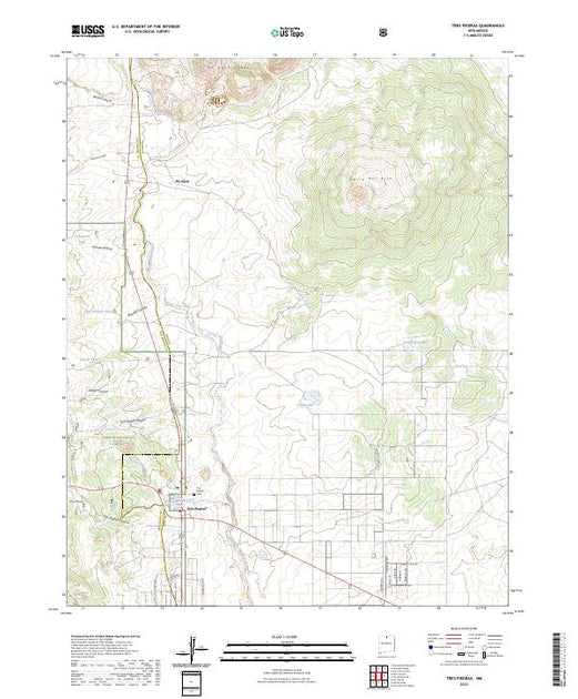US Topo 7.5-minute map for Tres Piedras NM – American Map Store