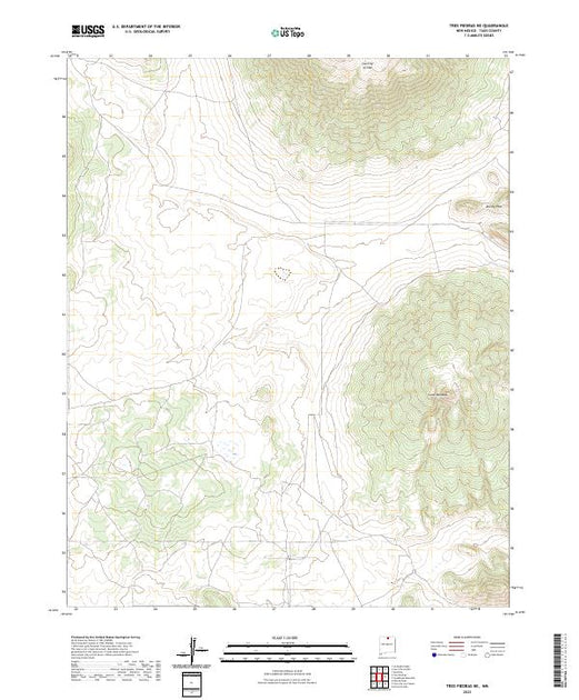 US Topo 7.5-minute map for Tres Piedras NE NM – American Map Store