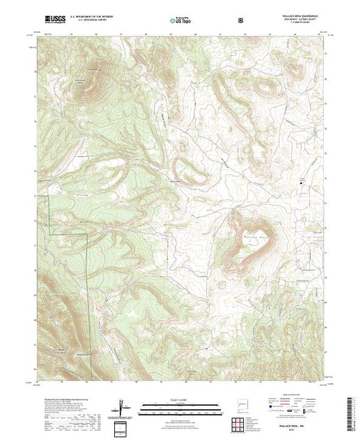 US Topo 7.5-minute map for Wallace Mesa NM – American Map Store