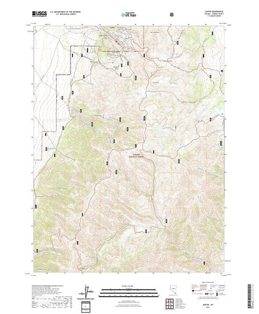 US Topo 7.5-minute map for Austin NV – American Map Store