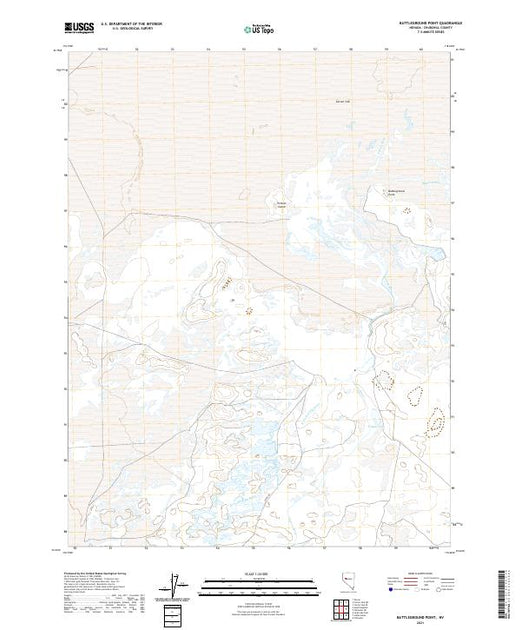 US Topo 7.5-minute map for Battleground Point NV – American Map Store