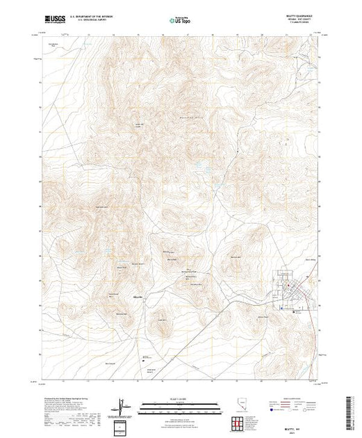 US Topo 7.5-minute map for Beatty NV – American Map Store
