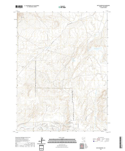 US Topo 7.5-minute map for Boyd Reservoir NV – American Map Store