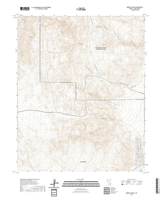 US Topo 7.5-minute map for Bridge Canyon NV – American Map Store