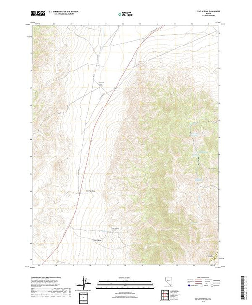 US Topo 7.5-minute map for Cold Springs NV – American Map Store