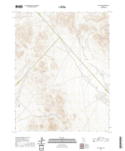 US Topo 7.5-minute map for Cole Spring NV – American Map Store