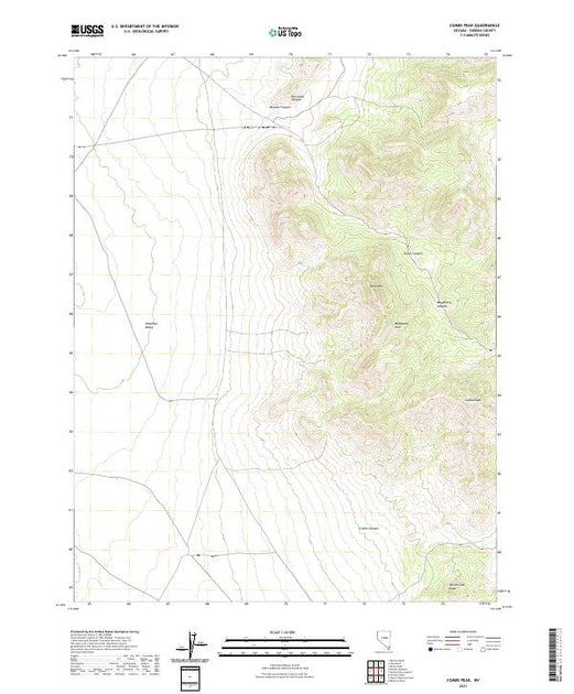 US Topo 7.5-minute map for Combs Peak NV – American Map Store