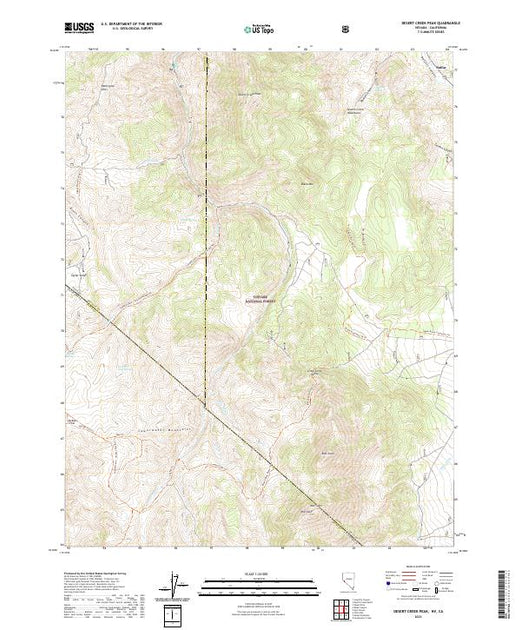 US Topo 7.5-minute map for Desert Creek Peak NVCA – American Map Store