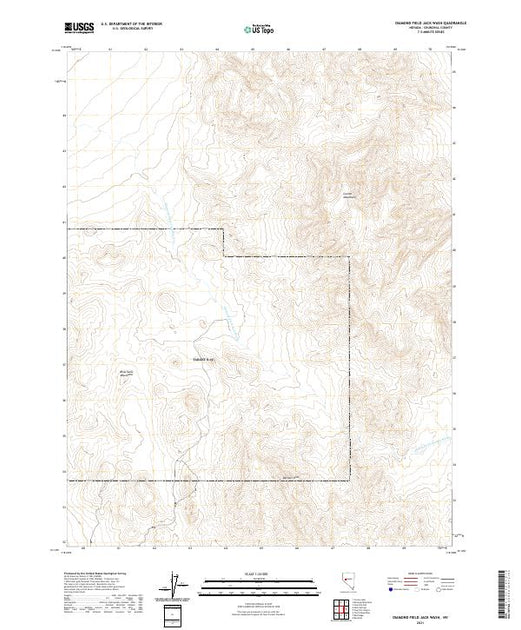 US Topo 7.5-minute map for Diamond Field Jack Wash NV – American Map Store
