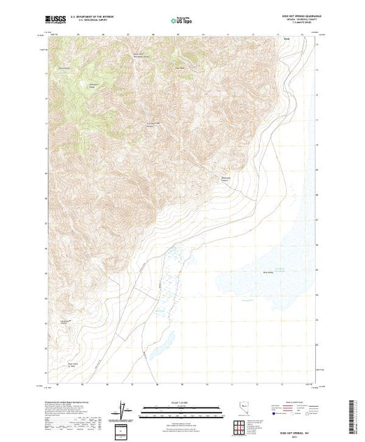 US Topo 7.5-minute map for Dixie Hot Springs NV – American Map Store