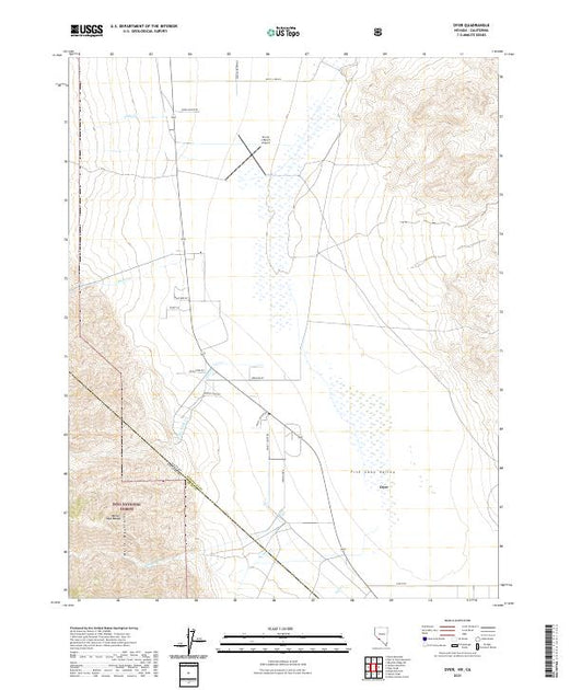 US Topo 7.5-minute map for Dyer NVCA – American Map Store