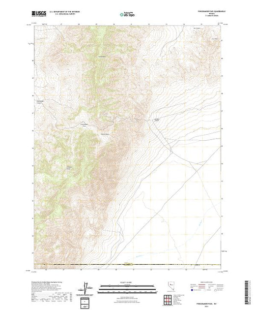 US Topo 7.5-minute map for Fencemaker Pass NV – American Map Store