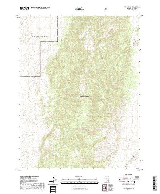 US Topo 7.5-minute map for Fish Springs SE NV – American Map Store