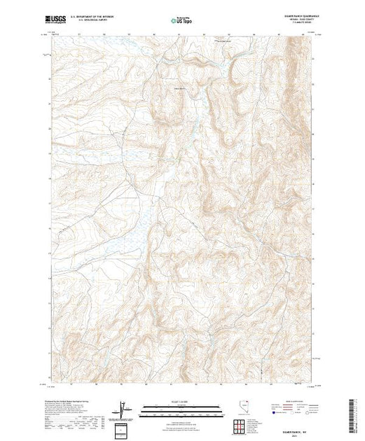 US Topo 7.5-minute map for Gilmer Ranch NV – American Map Store