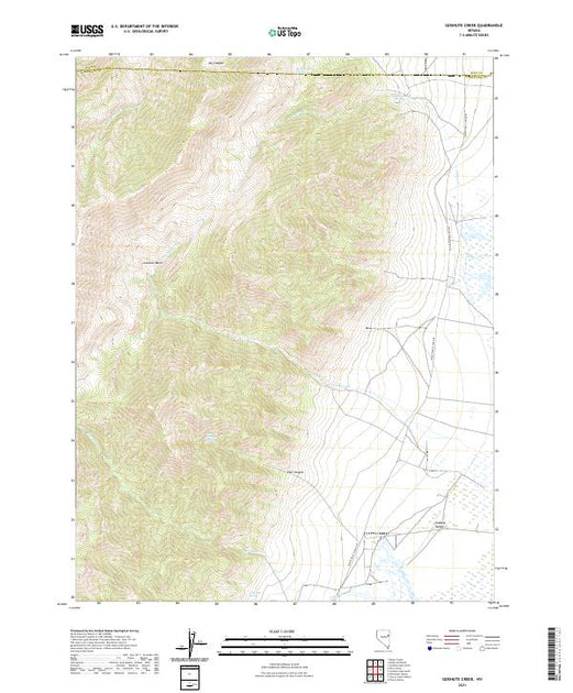 US Topo 7.5-minute map for Goshute Creek NV – American Map Store