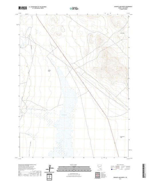 US Topo 7.5-minute map for Goshute Lake North NV – American Map Store