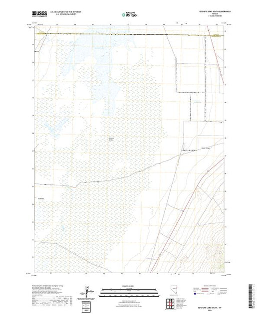 US Topo 7.5-minute map for Goshute Lake South NV – American Map Store