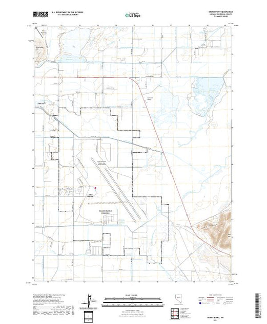 US Topo 7.5-minute map for Grimes Point NV – American Map Store