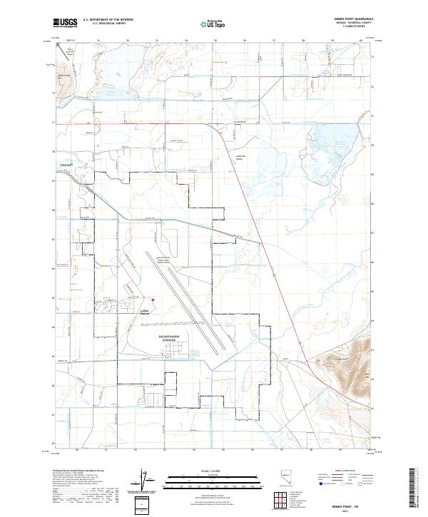US Topo 7.5-minute map for Grimes Point NV – American Map Store