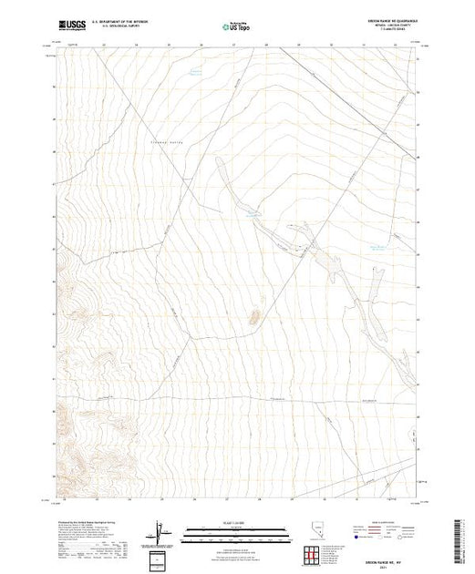 US Topo 7.5-minute map for Groom Range NE NV – American Map Store