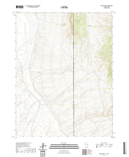 US Topo 7.5-minute map for Hamlin Well NVUT – American Map Store