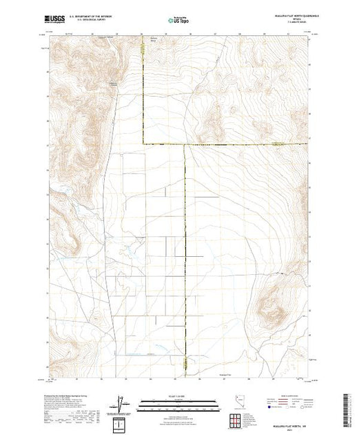 US Topo 7.5-minute map for Hualapai Flat North NV – American Map Store